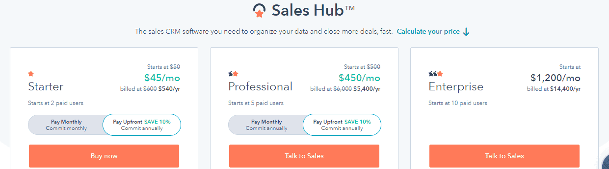HubSpot Pricing Compared With its Top Two Alternatives