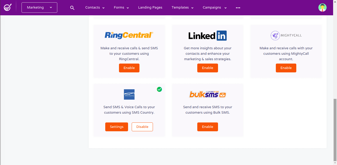 EngageBay-BulkSMS Integration